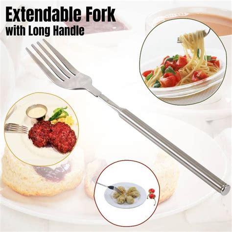 Wxlcisi Extendable Stainless Steel Fork Telescopic Design For Bbq