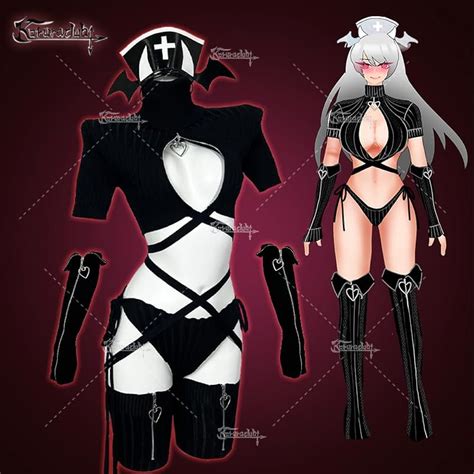 Femboy Clothes Koruraclub Succubus Costue6 Piece Set Black Preiu Pu