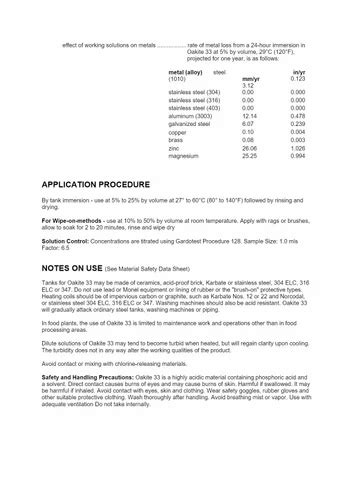 Chemetall Liquid Oakite 33 At ₹ 2000litre In Kalyan Id 2852987248497