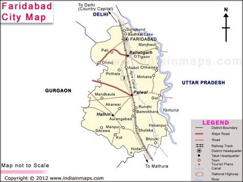 Faridabad City Map Explore Locations Roads Landmarks Printable