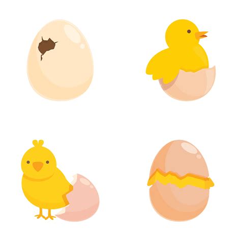 Cute Cartoon Chick Hatching Sequence 46098618 Vector Art At Vecteezy