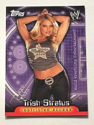 Trish Stratus 2006 Topps Wwe Insider Restricted Access Purple Us