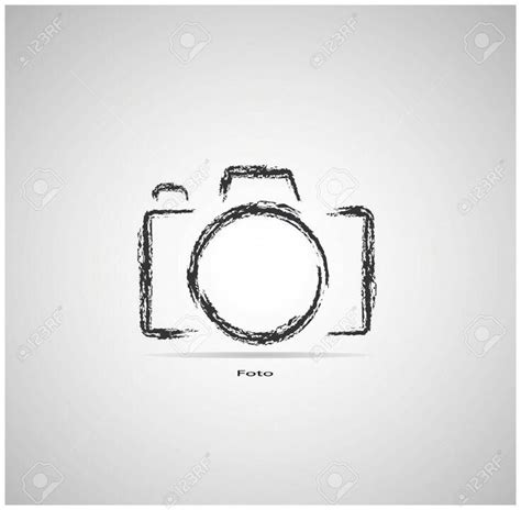 Camera Drawing In Chalk On Gray Background How To Do Camera In