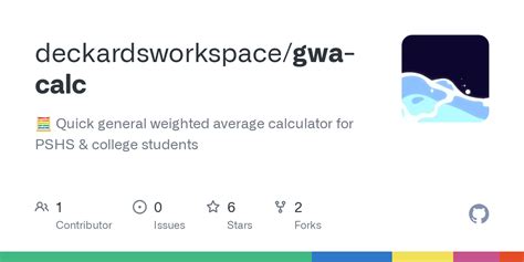 Github Deckardsworkspacegwa Calc 🧮 Quick General Weighted Average