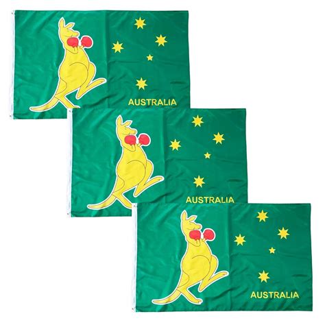 Australian Boxing Kangaroo Flag Australia Large 3 X 5 Ft 90 X 150 Cm