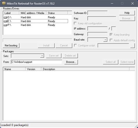 using routeros netinstall to repair mikrotik routeros firmware making