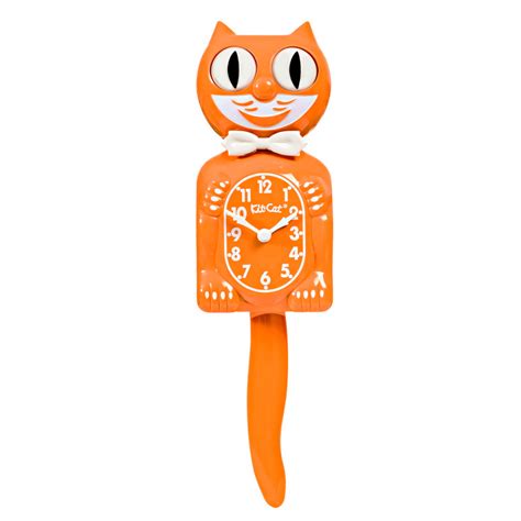 Festival Orange Kit Cat Clock 15 5 Full Size Retro Style Kit Cat Klock