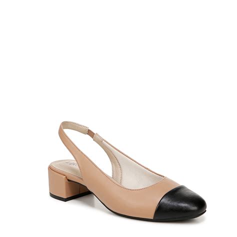 Lifestride Womens Becoming Slingback Block Heel Pumps Medium And Wide