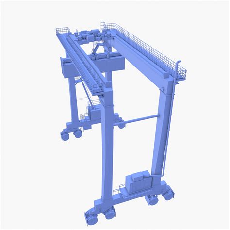 Rubber Tired Gantry Crane V1 3d Model By Dragosburian