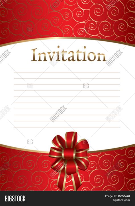 Blank Invitation Vector And Photo Free Trial Bigstock
