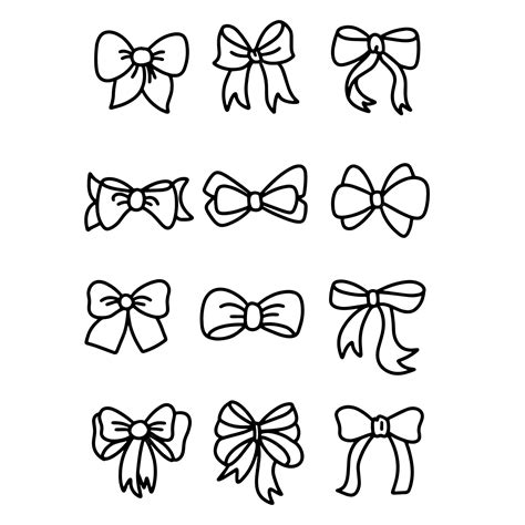 Premium Vector Hand Drawn Cute Ribbons For Templates