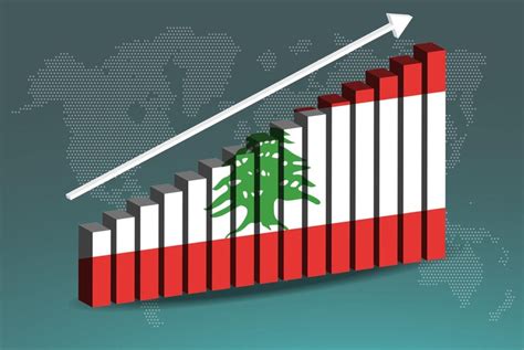 Premium Vector Lebanon 3d Bar Chart Graph Vector Upward Rising Arrow