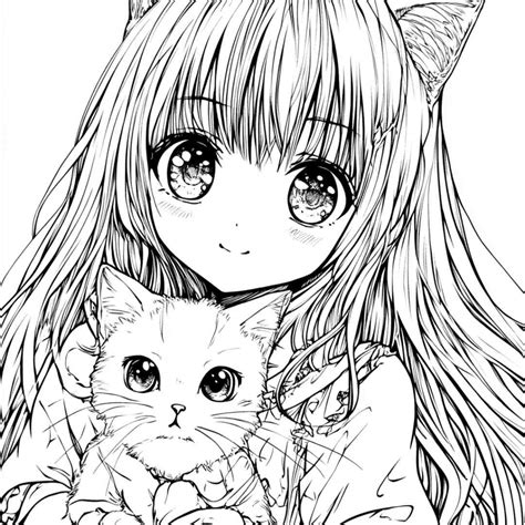 Anime Wolf Girl Coloring Pages Chibi Anime Coloring Pages Free