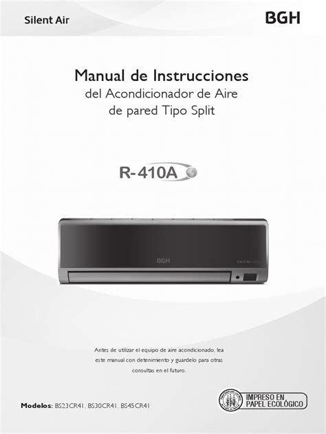 Manual De Instrucciones Bgh Gems Pdf Control Remoto Aire