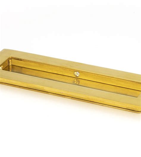 From The Anvil Polished Brass 175mm Plain Rectangular Pull Sealco Scotland