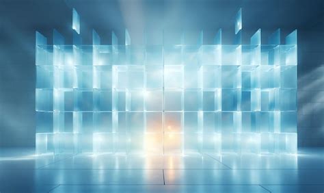 Premium Photo Pohoto Of Glass Block Wall With Soft Diffused Light Rays With Frosted Good