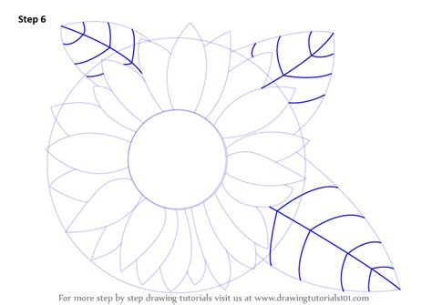 Learn How To Draw A Sunflower Sunflower Step By Step Drawing Tutorials