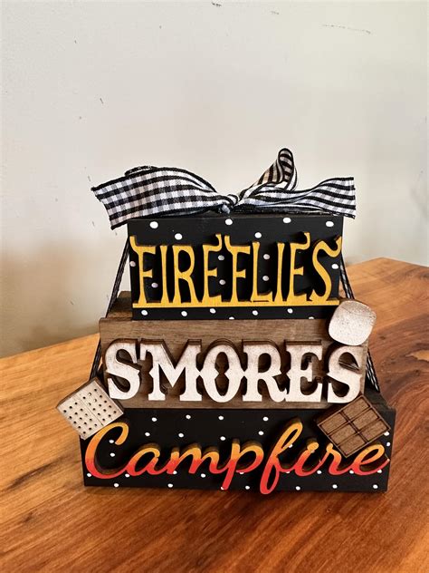 3d Boxy Book Stack Fireflies Smores Campfire Mommys Design Farm