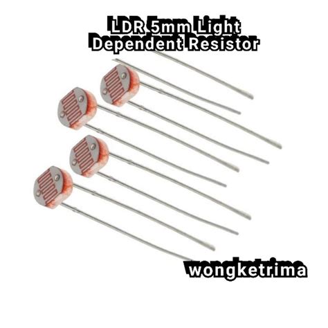 Jual Photoresistor Ldr 5mm Light Dependent Resistor Sensor 5 Mm