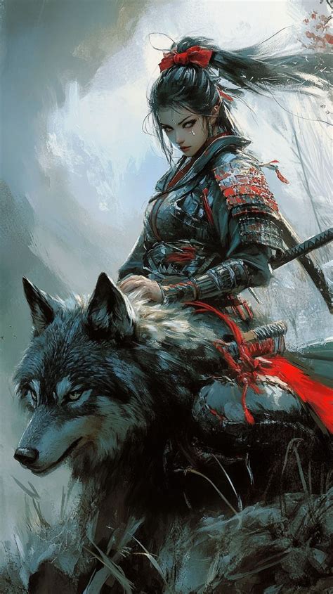 Samurai Female Warrior Female Samurai Female Samurai Art Warrior Woman