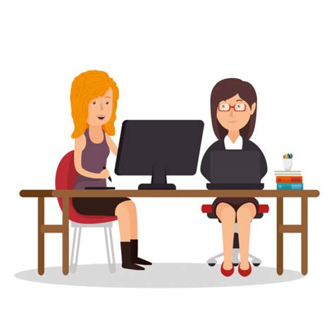 Women Working In Office Clipart Images
