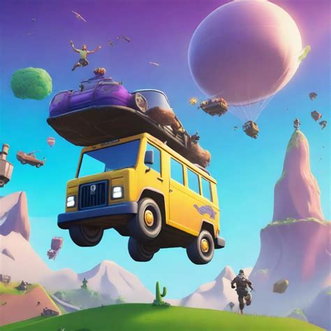 Fortnite Battle Bus Soaring High