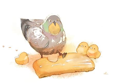 お客さんチャイ的pixiv甜点小鸡插画图片 Bobopic