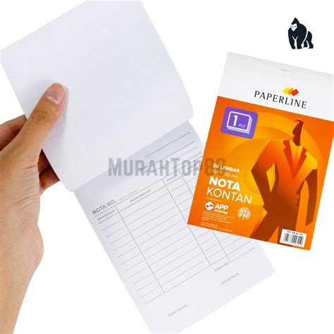 Jual Buku Nota Kontan 1 Ply Paperline Bon Kecil Rangkap 1 Per Pcs Shopee Indonesia