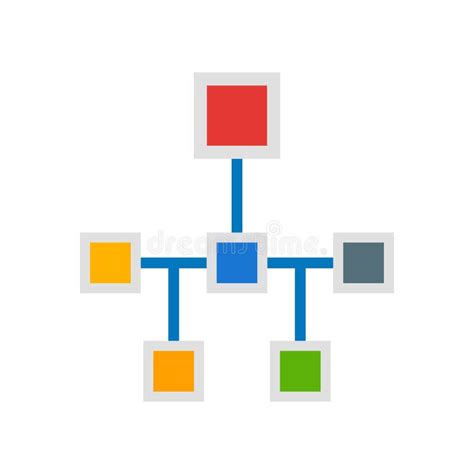 Organizational Structure Vector Line Icon Linear Concept Outline Sign Symbol Stock Vector