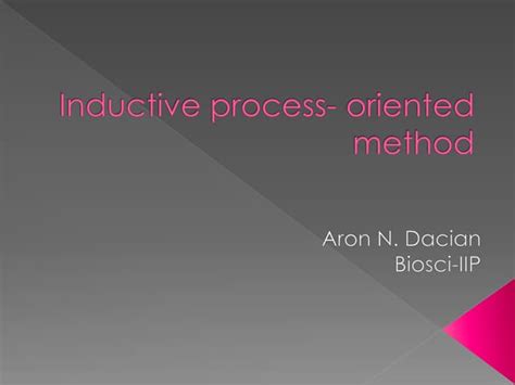 Inductive Method Ppt