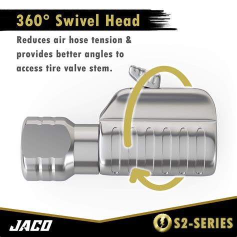 Jaco Lightning S2 Quick Connect Tire Air Chuck 14 F Npt