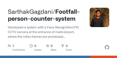 GitHub SarthakGagdani Footfall Person Counter System Developed A System With A Face
