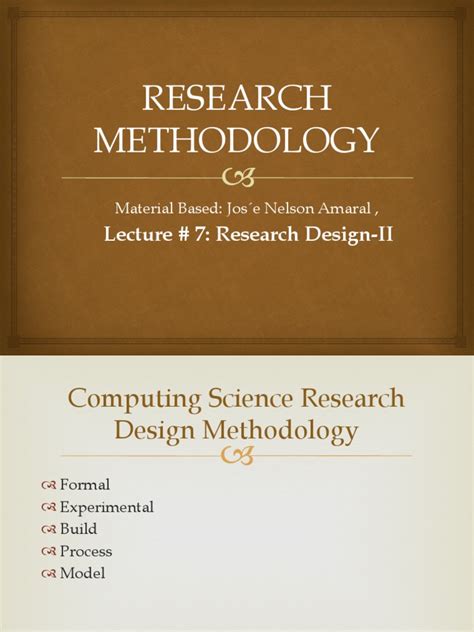 Research Methodologies In Computing Science Pdf System Computer