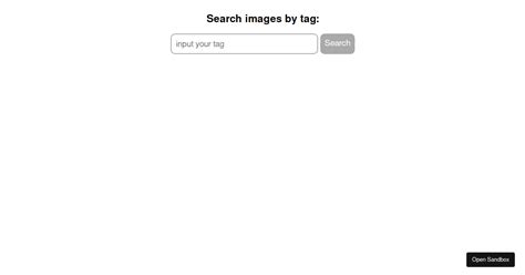 Image Search By Tag Codesandbox