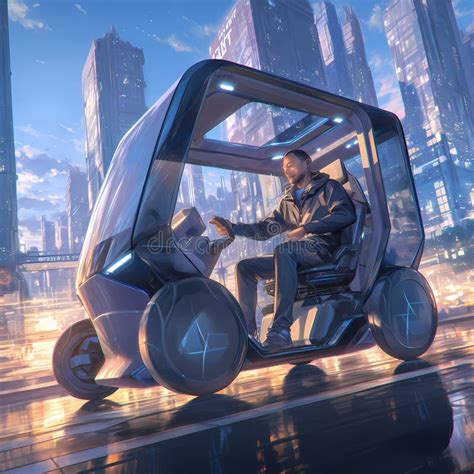 Future Urban Mobility Concept Stock Illustration Illustration Of