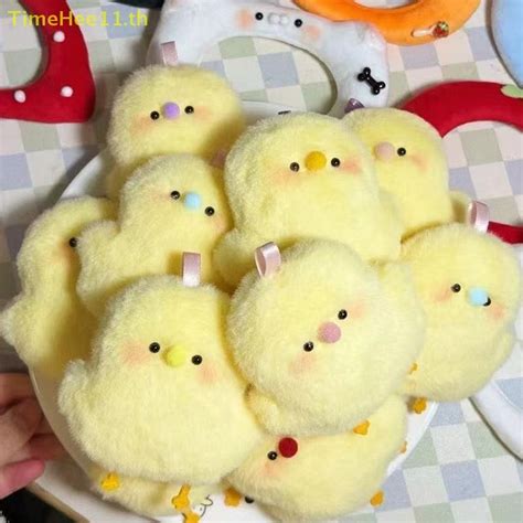 มินิตุ๊กตาไก่น้อย สีเหลืองสดใส พวงกุญแจและจี้ สำหรับคนรักรสนิเวศไทย