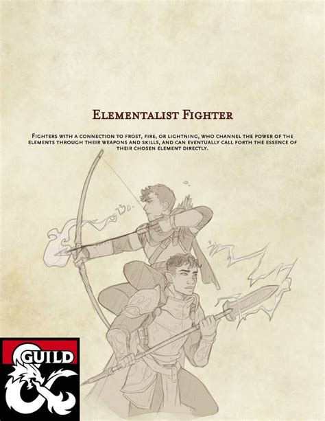 Elementalist Fighter A New Subclass For Fighters Who Infuse An