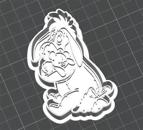 Stl File Eeyore Cutter And Stamp Cookie 🍪 ・3d Print Design To Download