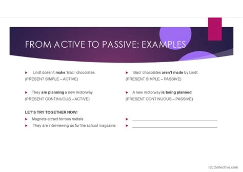 The Passive Voice Formation English Esl Powerpoints