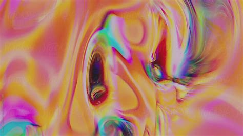 Moving 3d Render Of Light Refracting Abstract Glass Surface By