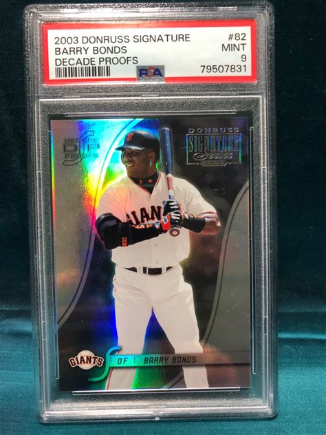 Barry Bonds Autographed Signed 82 Donruss Signature Decade Proofs 10