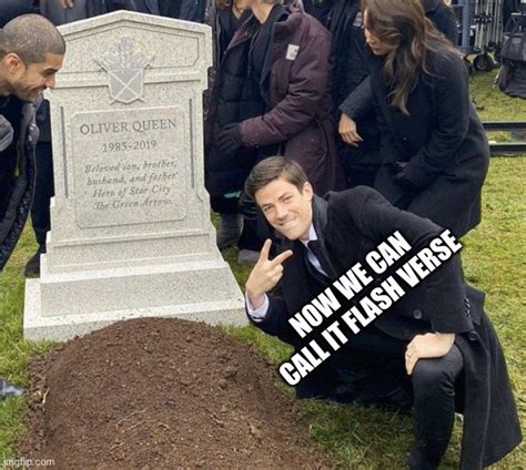 Grant Gustin Grave Meme Template