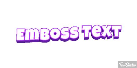 Emboss Text Font Animated  Logo Designs