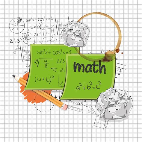 Premium Vector Pair Of Sticker Notes With Mathematical Formulas Math Class Concept Vector