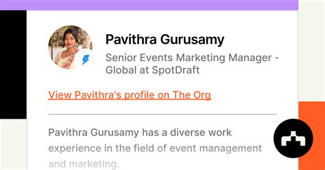 Pavithra Gurusamy Senior Events Marketing Manager Global At Spotdraft The Org