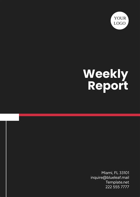Free Weekly Summary Report Template To Edit Online