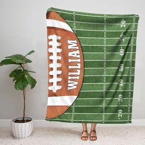 Personalized American Football Blanket Custom Football Blanket