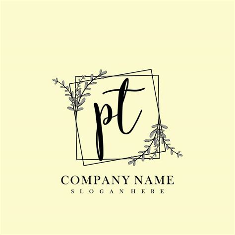 Pt Initial Beauty Floral Logo Template 23703273 Vector Art At Vecteezy