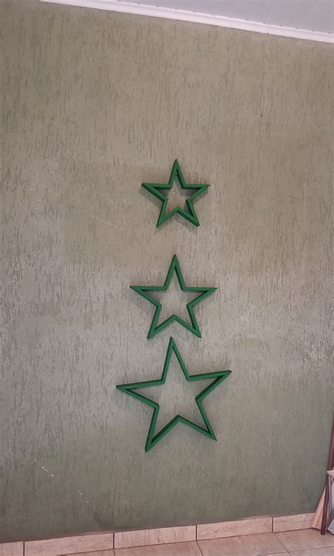 Arvore De Natal No Modelo De Estrela Com 4 Peças Elo7