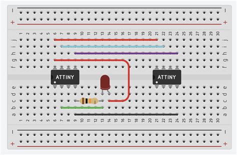 C Using Two Attiny85 Slave Master I2c Communication With Tinywire Library Stack Overflow